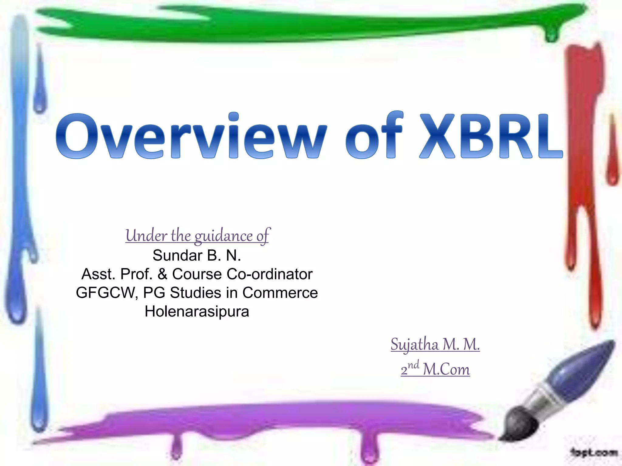 Overview of XBRL | PPTX