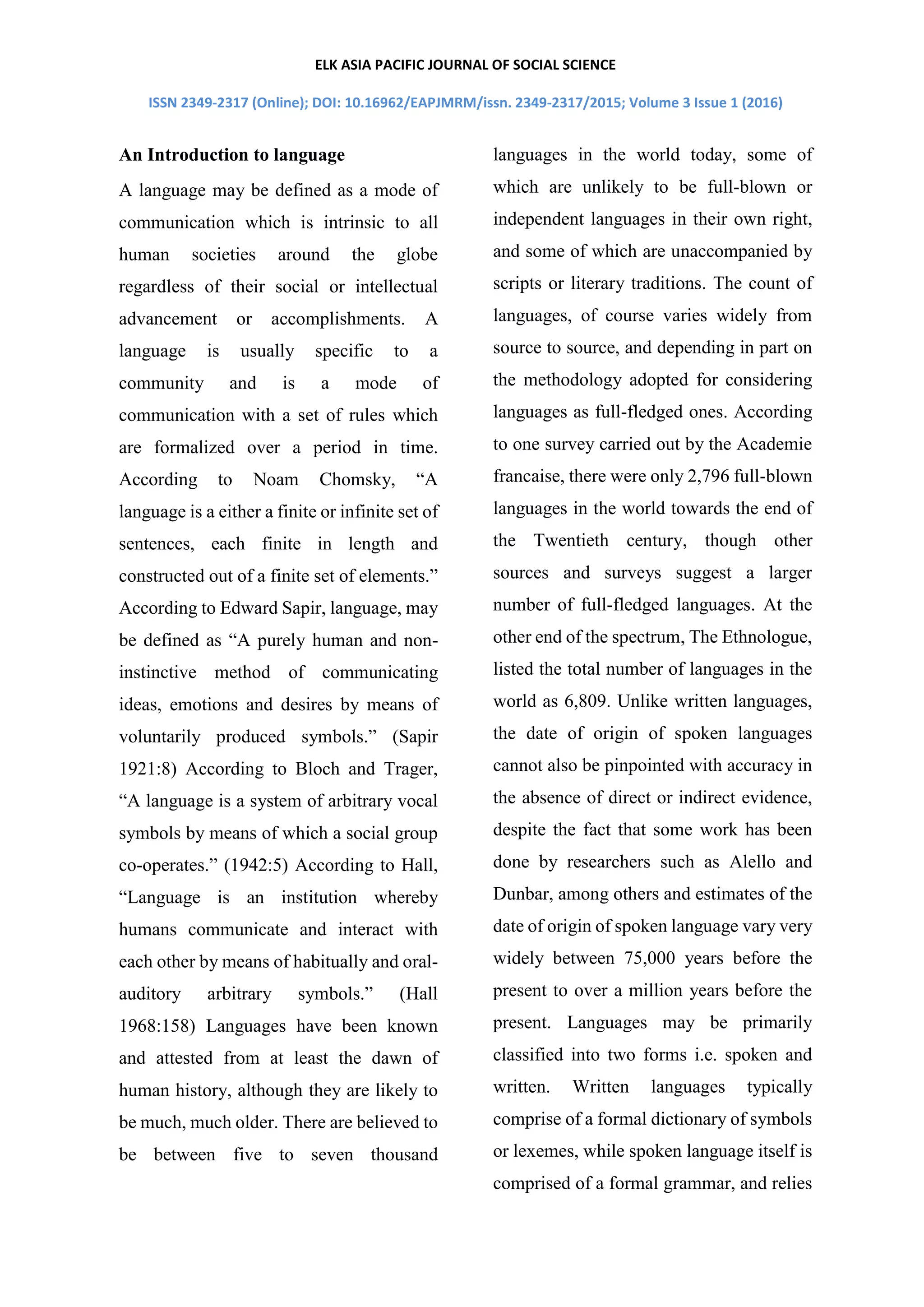 Sujay Rao Mandavilli Sujay On the origin of spoken language final final final.pdf