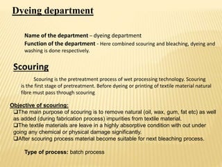 Knit Dyeing Training Report in Arvind Ltd. by SujayMajumder Manojit ...