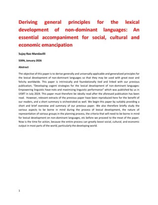 Sujay Rao Mandavilli Principles for lexical development of non-dominant ...