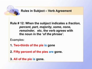 Subject-verb agreement | PPTX