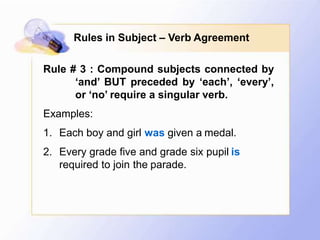 Subject-verb agreement | PPTX