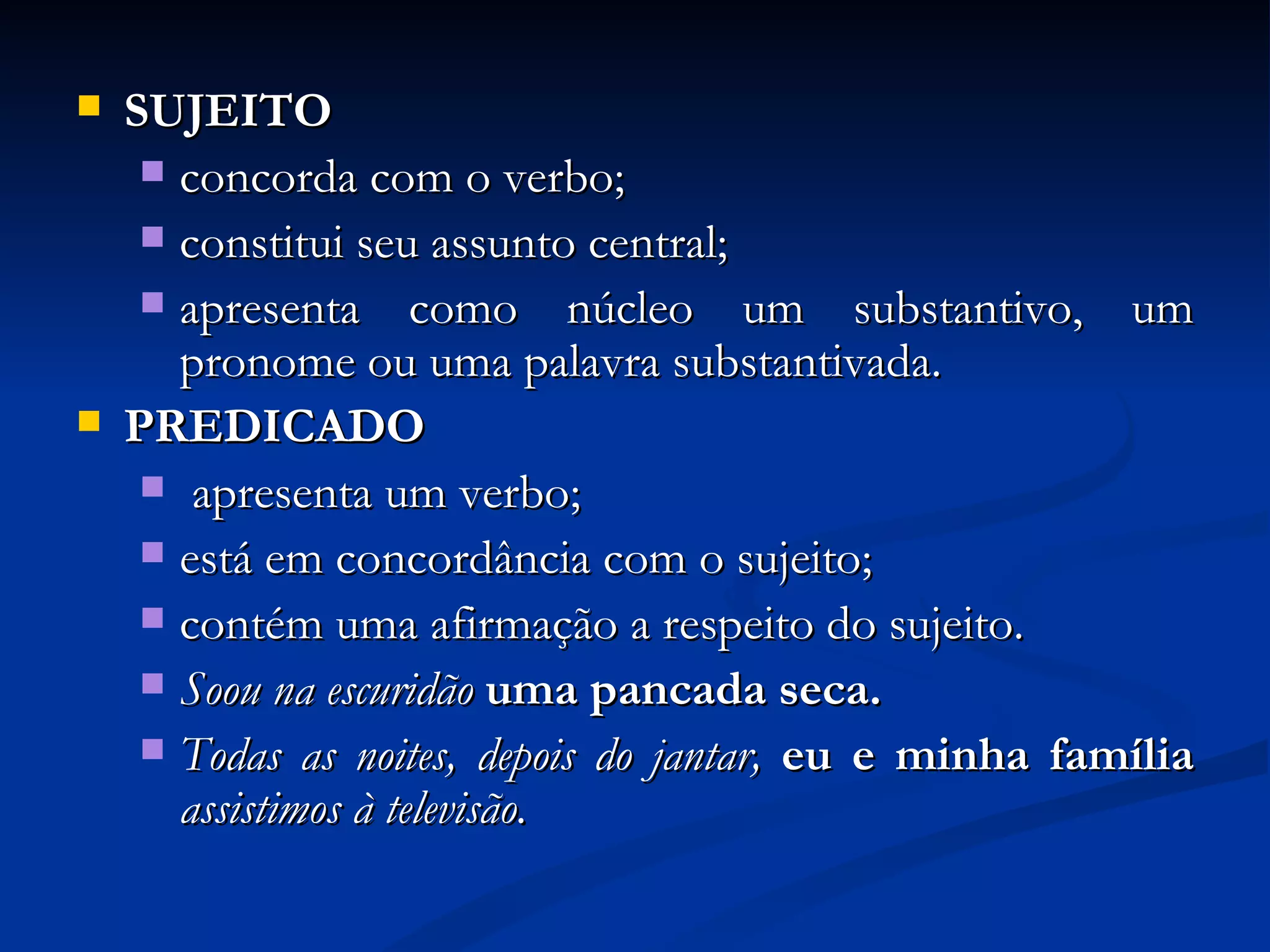 Sujeito e predicado completo e atividades | PPT