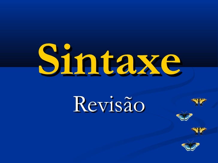 Sintaxe Exemplos