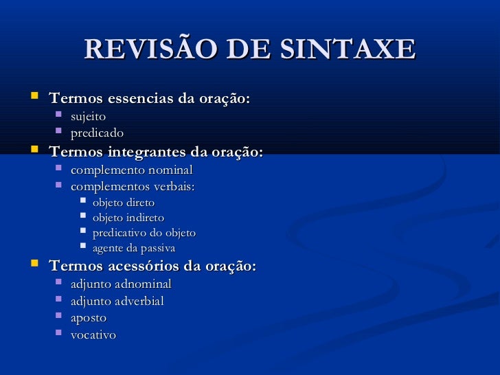 Sintaxe Exemplos