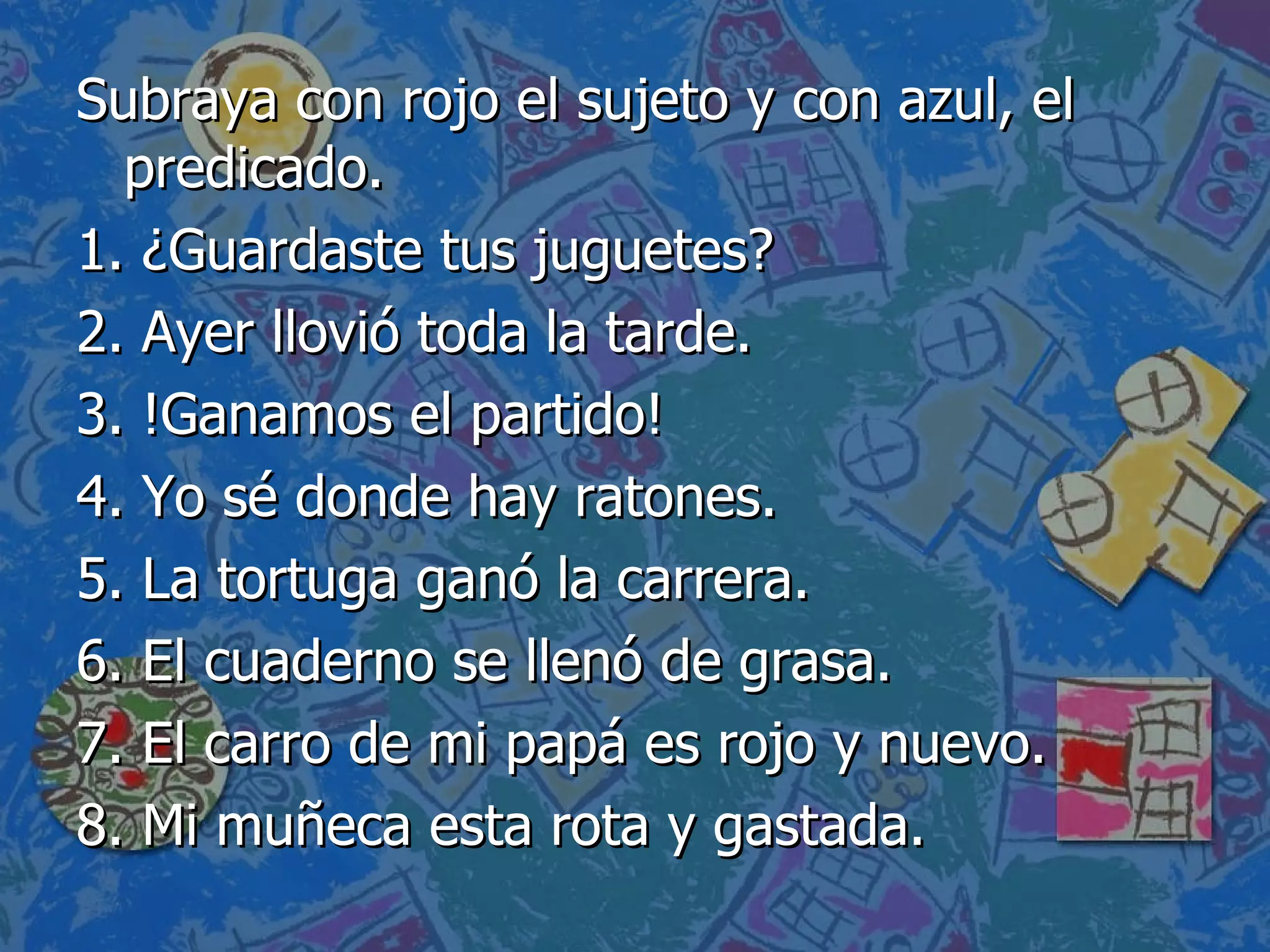 Sujeto y predicado | PPT