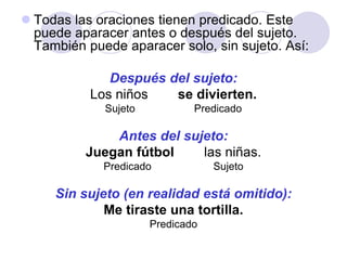 Sujeto y predicado | PPTX