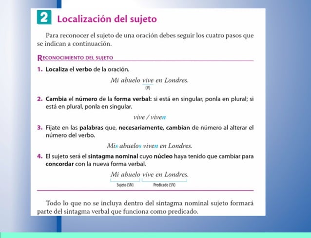 Sujeto y predicado | PPT | Science