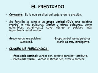 Sujeto y predicado | PPTX