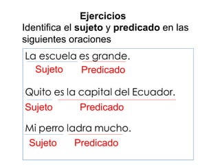 Sujeto y predicado en oraciones | PPTX