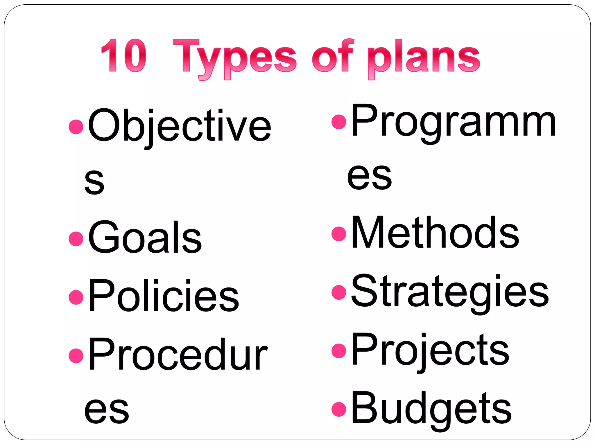 Power Point Presentation on types of plan | PPSX | Business | Business ...