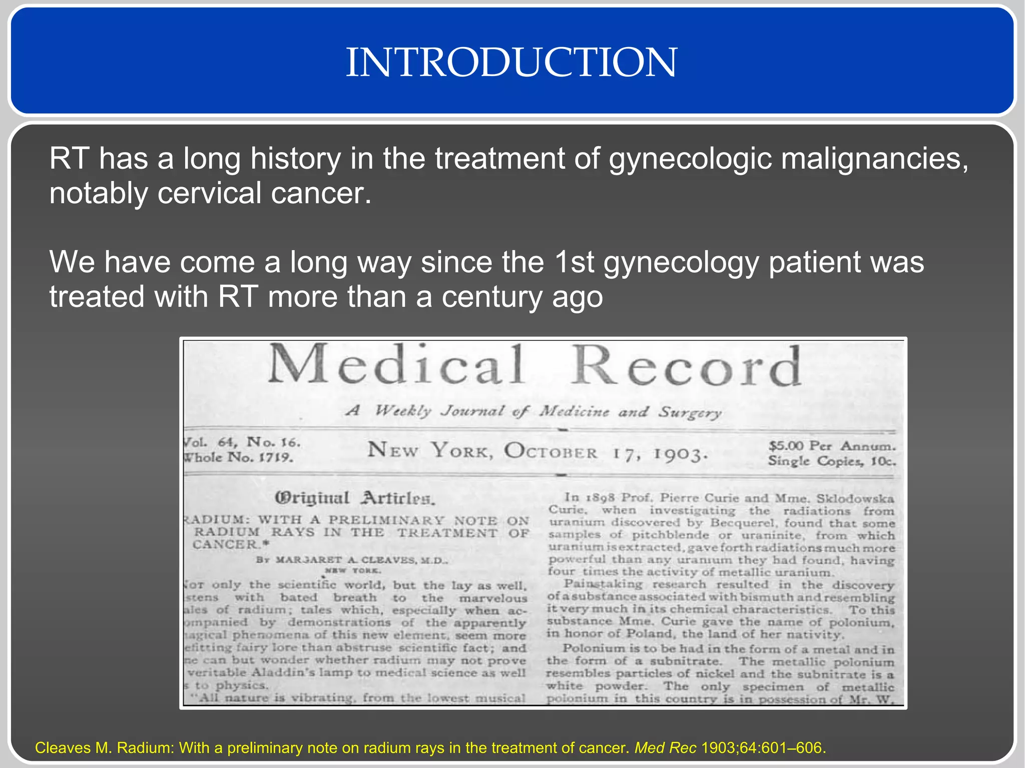 IMRT IN CANCER CERVIX | ODP