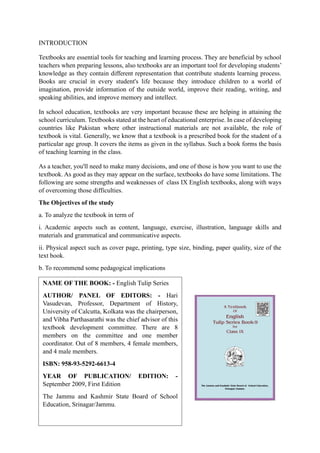 Content Analysis ( English Subject) Practical Sample | PDF