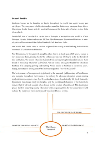 sujit final school profile / Internship Program | PDF | Free Download