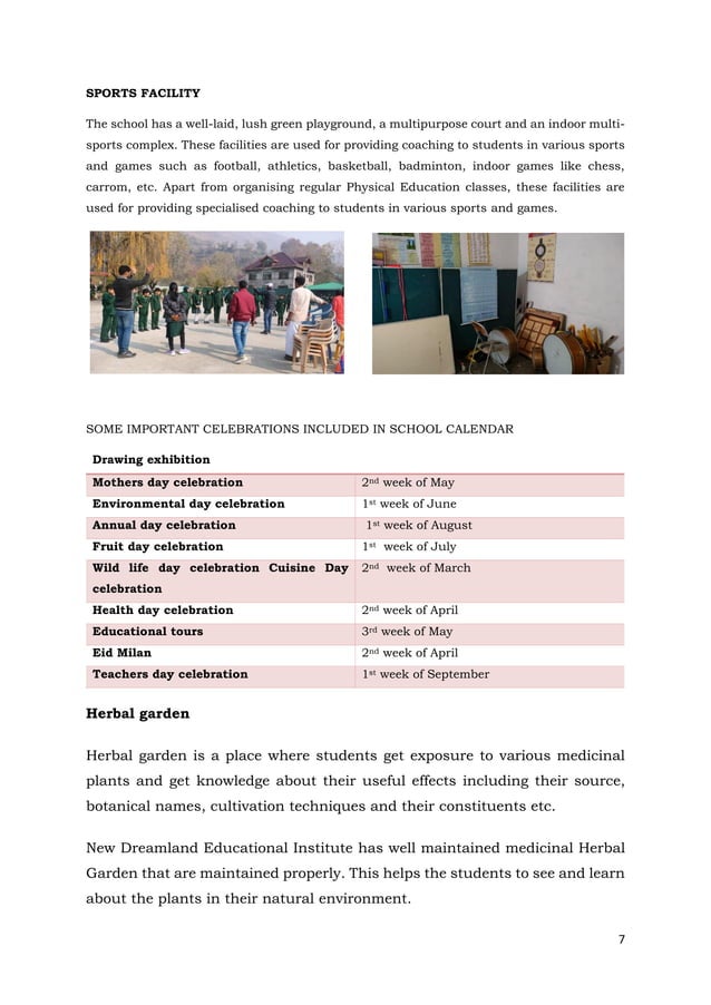 sujit final school profile / Internship Program | PDF | Free Download