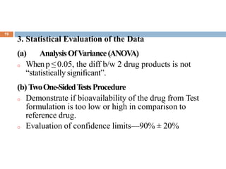bioequivalence studies - advanced biopharmaceutics | PPTX