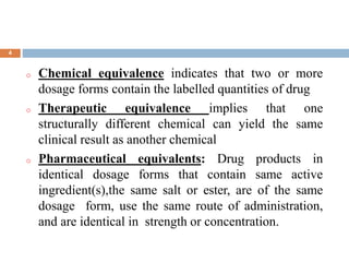 bioequivalence studies - advanced biopharmaceutics | PPTX