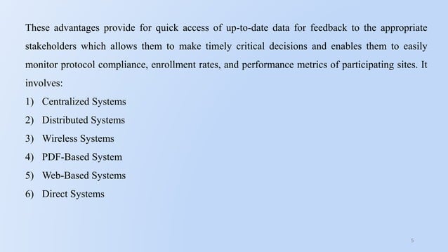 computers in clinical development | PPTX | Databases | Computer ...