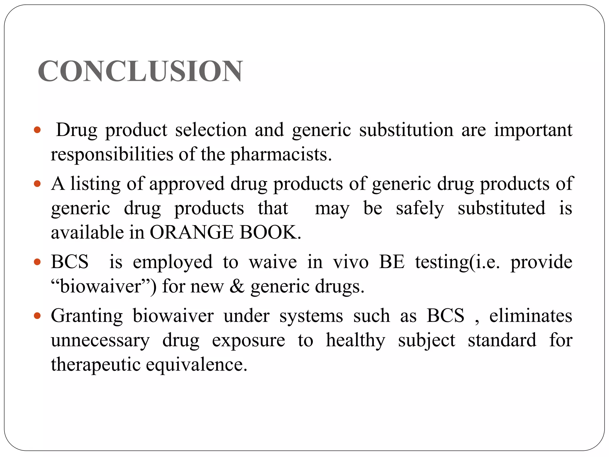 generic substitution and biowaver | PPTX