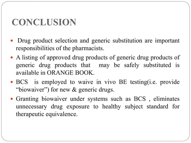 generic substitution and biowaver | PPTX