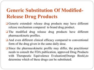 generic substitution and biowaver | PPTX