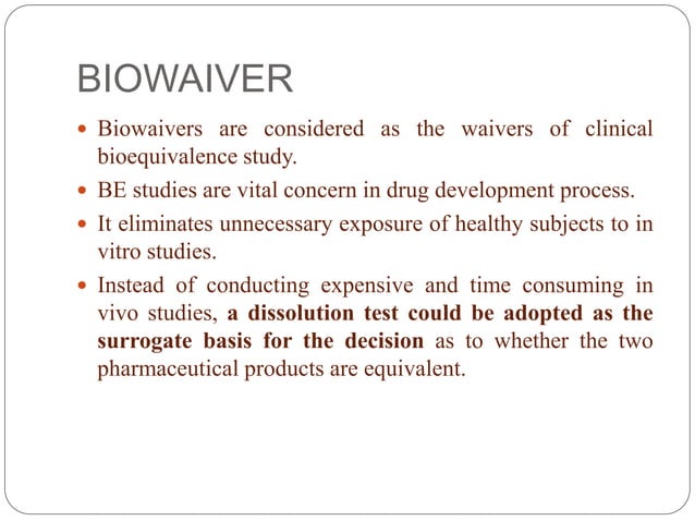 generic substitution and biowaver | PPTX