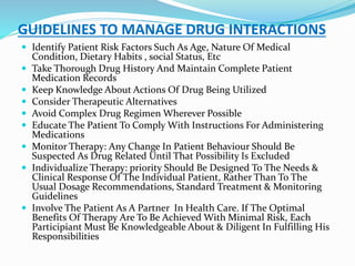 pharmacokinetic drug interaction and induction and inhibition of drug ...