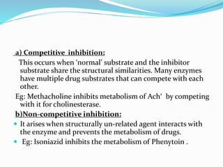 pharmacokinetic drug interaction and induction and inhibition of drug ...