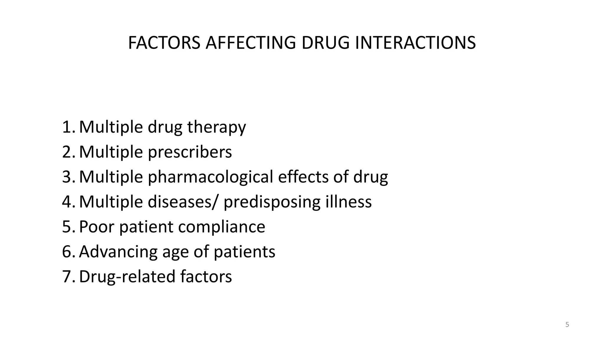 pharmacokinetic drug interactions,factors affecting drug interaction ...