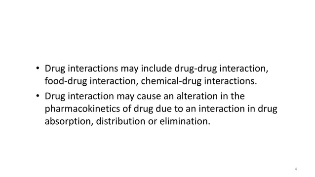 pharmacokinetic drug interactions,factors affecting drug interaction ...
