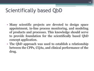 quality by design in pharmaceutical development ICH Q8 guideliness | PPTX