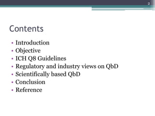 quality by design in pharmaceutical development ICH Q8 guideliness | PPTX