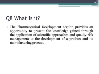 quality by design in pharmaceutical development ICH Q8 guideliness | PPTX