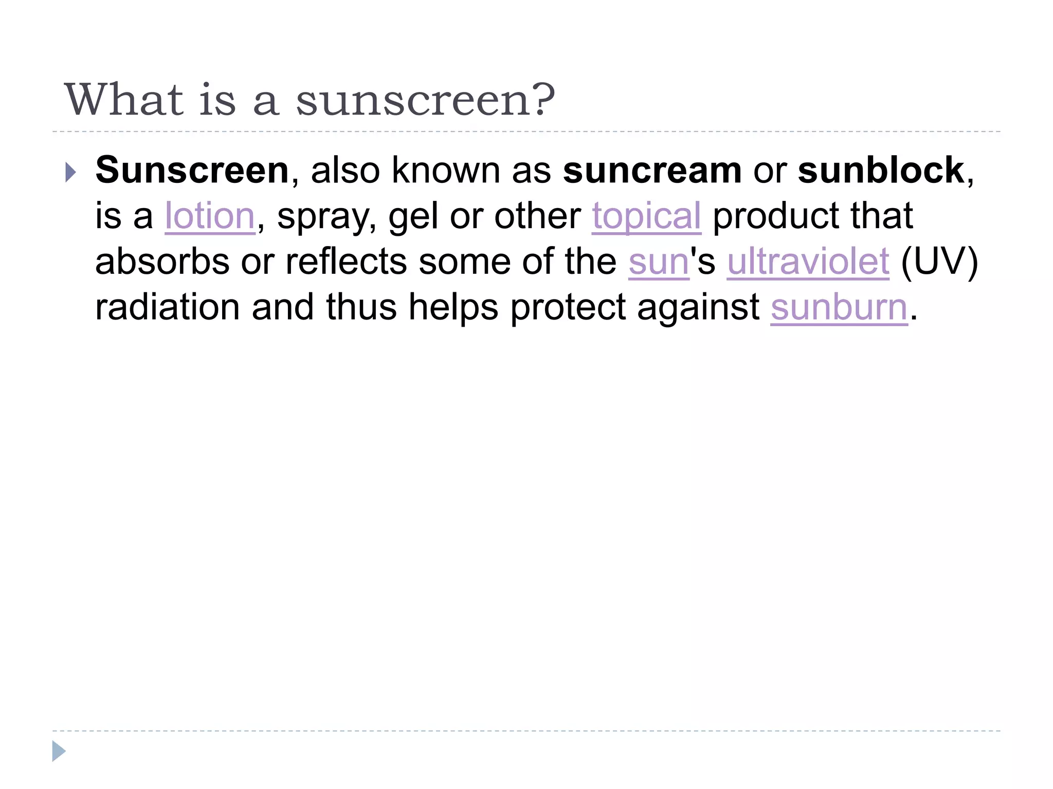 sun protection sunsreens,sunscren classification and its regulationc | PPTX