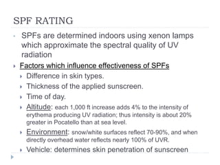sun protection sunsreens,sunscren classification and its regulationc | PPTX
