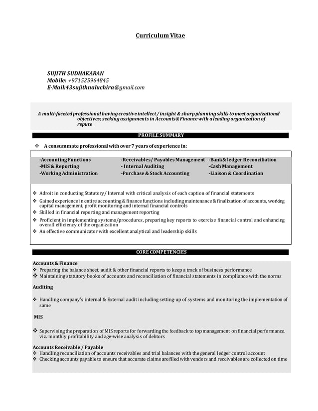 Sujith CV | PDF