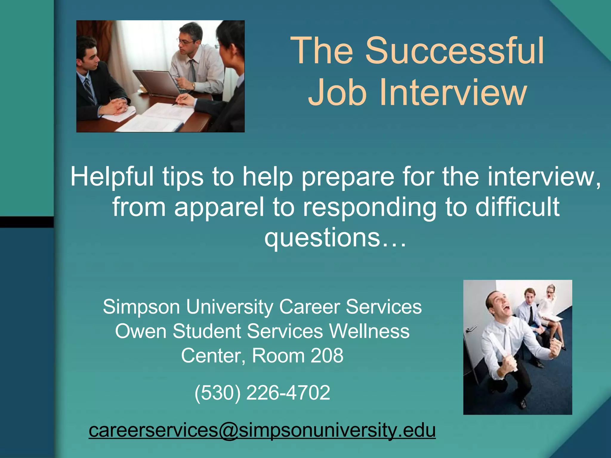 The Successful Job Interview | PPT