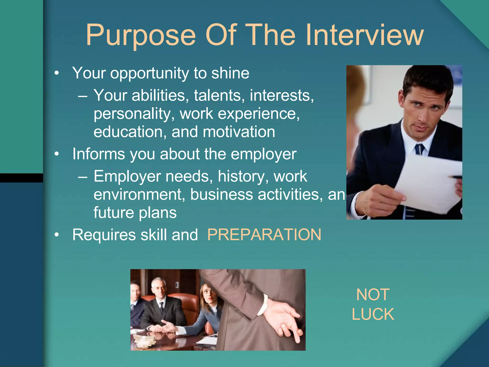 The Successful Job Interview | PPT