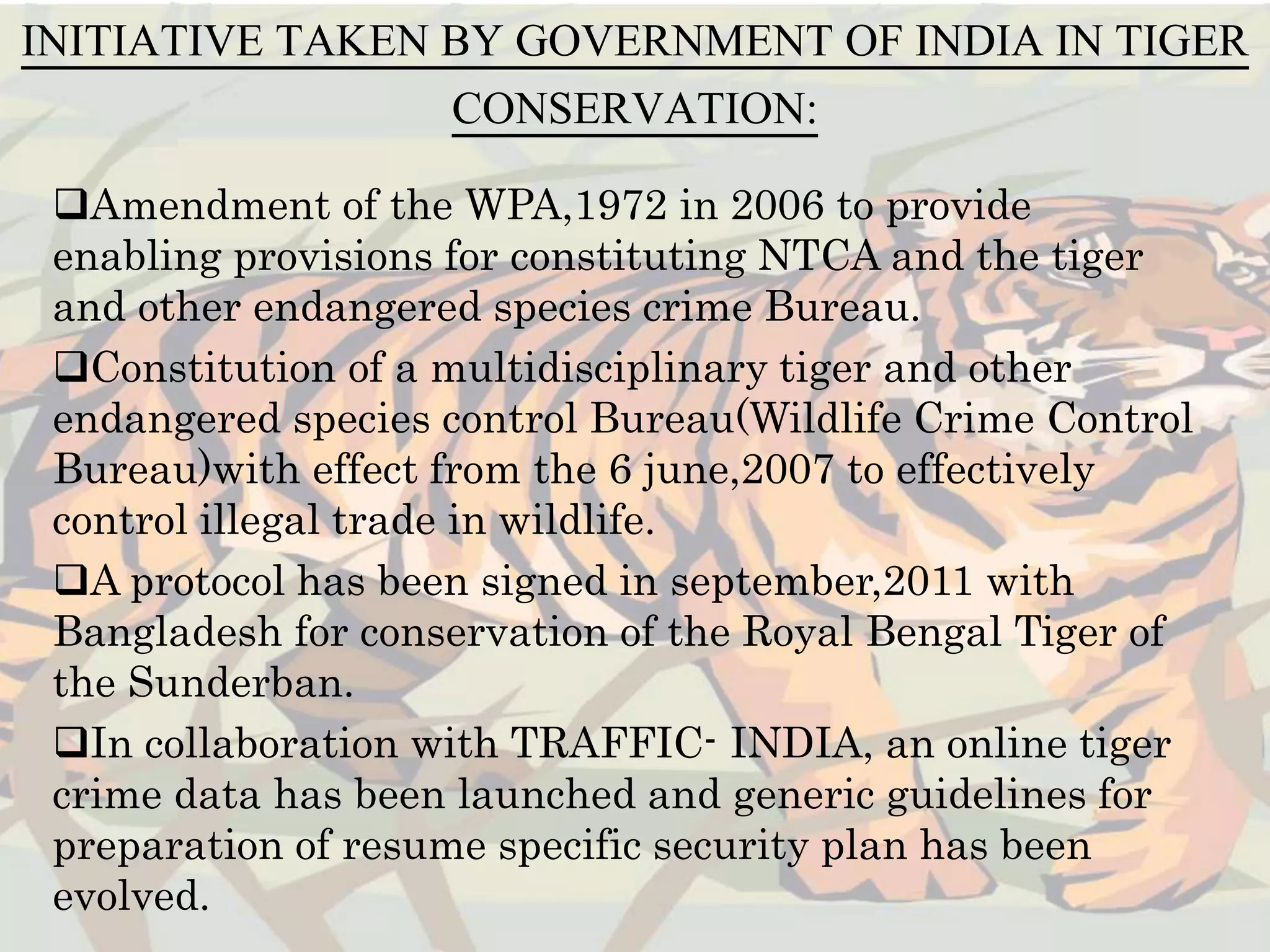 PROJECT TIGER ppt. | PPTX