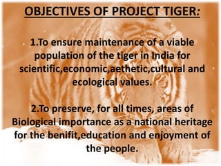 PROJECT TIGER ppt. | PPTX