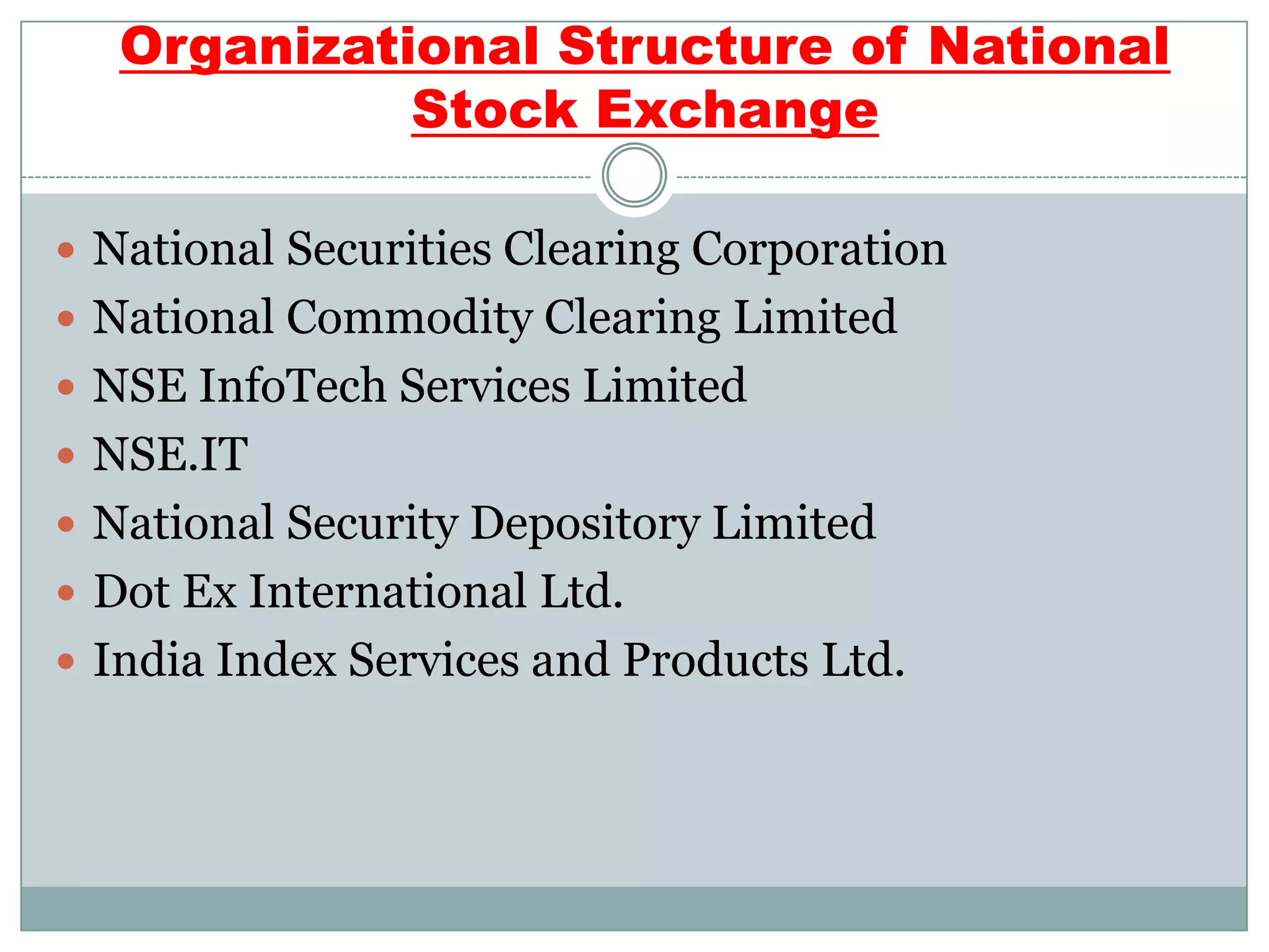 NATIONAL STOCK EXCHANGE | PPTX