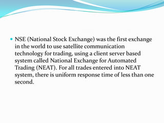 NATIONAL STOCK EXCHANGE | PPTX