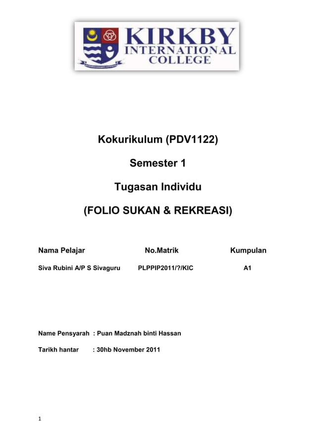 Sukan n rekreasi | DOCX