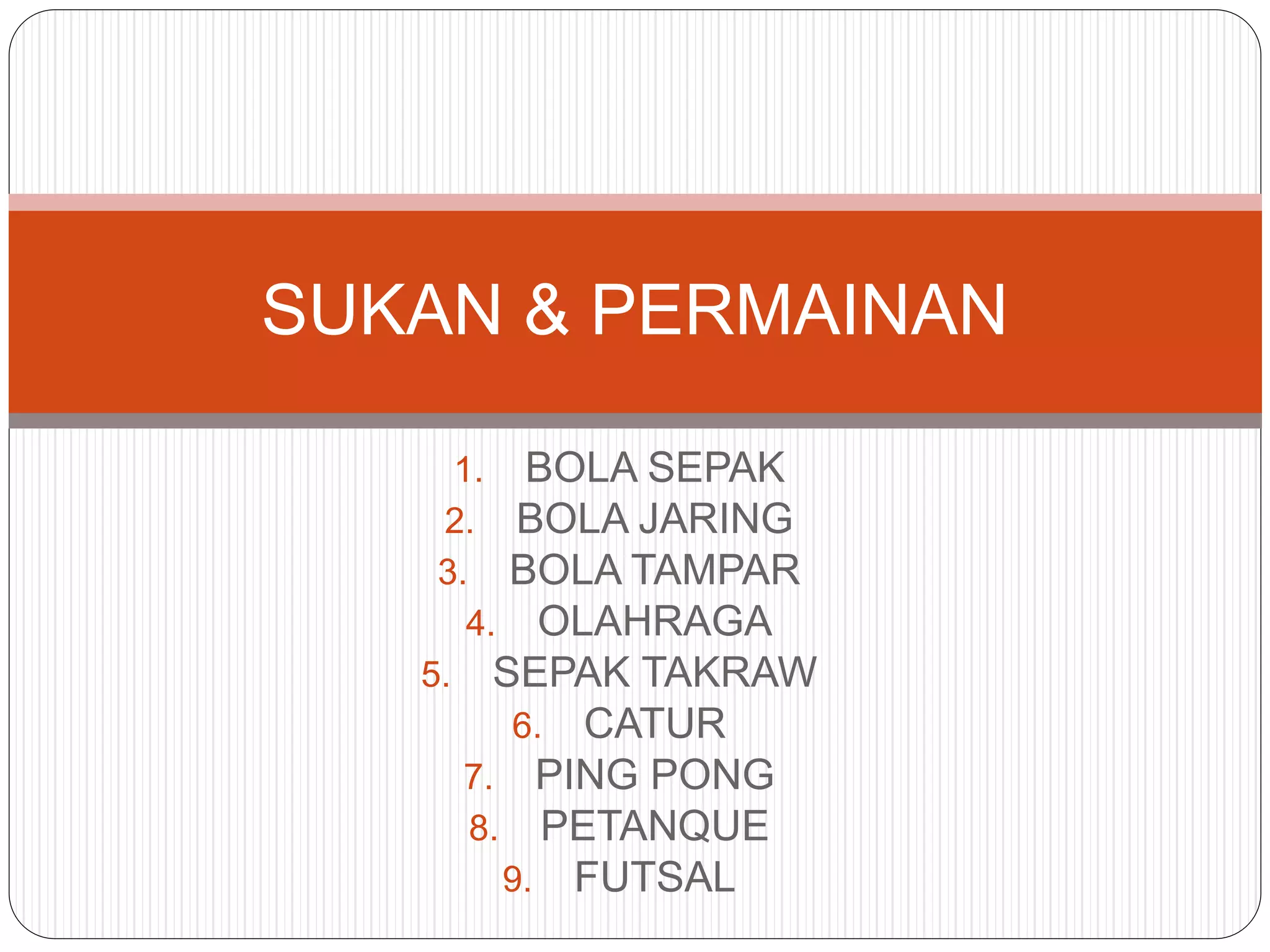 Sukan & permainan | PPTX
