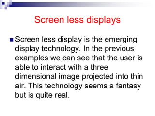 screen less display | PPTX