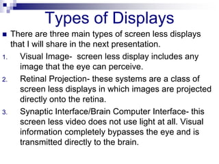 screen less display | PPTX