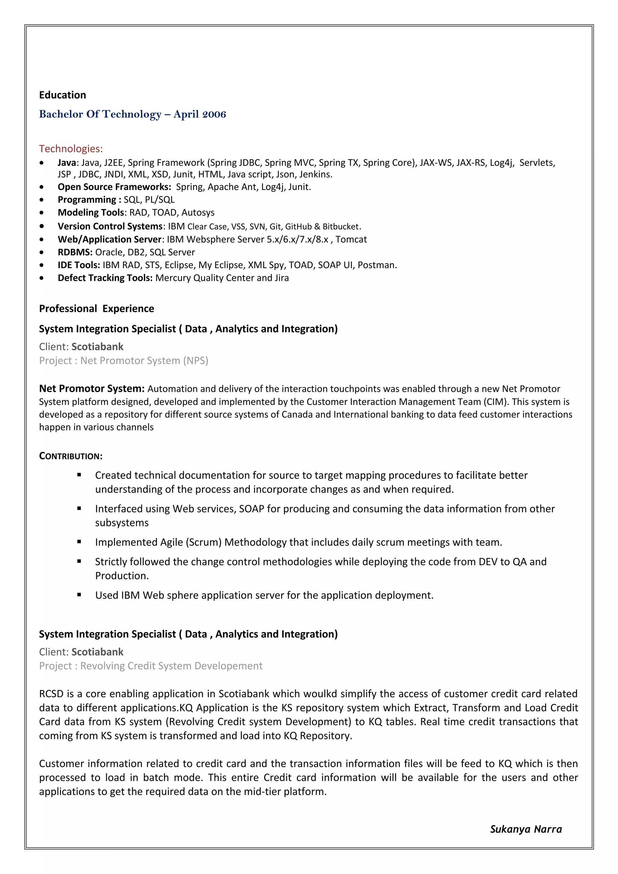 8+ years of experience in Java/J2EE technologies | DOC