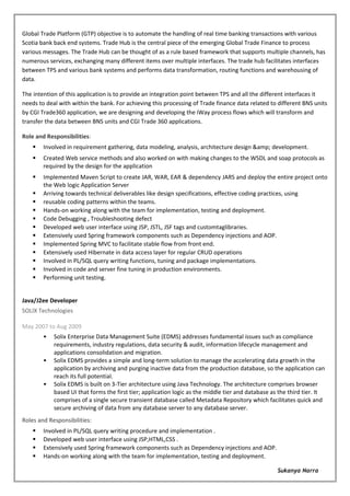 8+ years of experience in Java/J2EE technologies | DOC