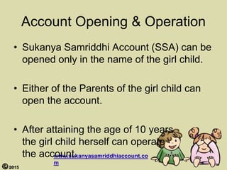 Sukanya samriddhi account new saving scheme | PPTX