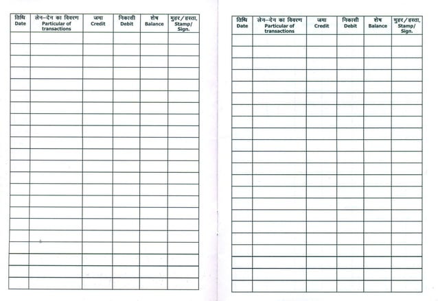 Sukanya samriddhi account passbook specimen | PDF